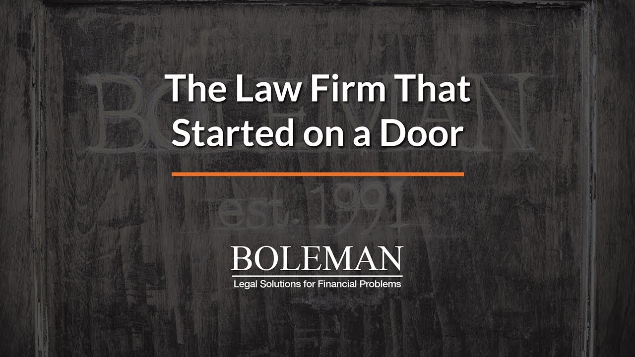 Video: The Firm That Started On A Door | Boleman Law Firm, P.C.